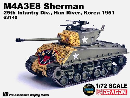 Dragon Armor 63140 M4A3E8 Sherman 25th Infantry Div., Han River, Korea 1951