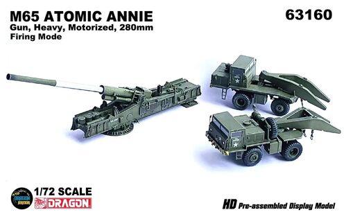 Dragon Armor 63160 M65 ATOMIC ANNIE Gun, Heavy, Motorized, 280mm Firing Mode