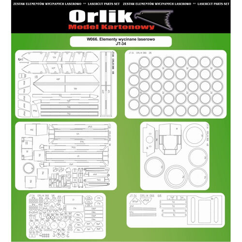 Orlik 066w Elementy wycinane laserowo do modelu JT34