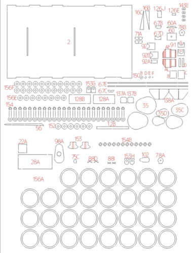 WAK LAS1804 Działo samobieżne SU-76M- laserowo wycięte elementy