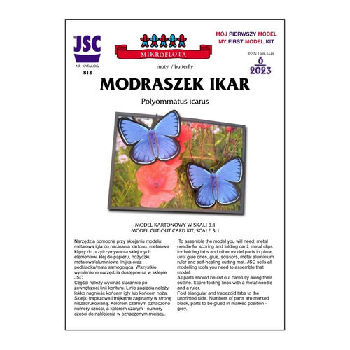 JSC 813 Motyl Modraszek Ikar - Model Dla Początkujących