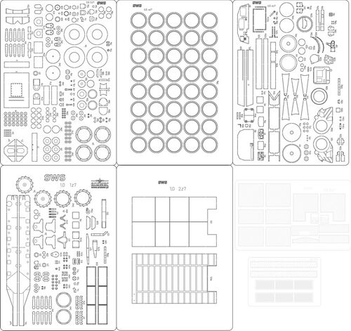 Answer ANG-293-SZK01 SWS 3,7cm Flak 43 - Laser Frames And Details