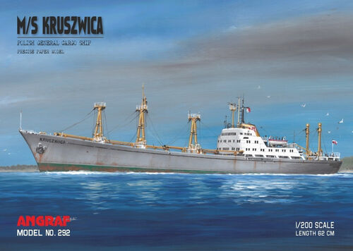 NEW! Angraf 292 M/S Kruszwica - Polish General Cargo Ship