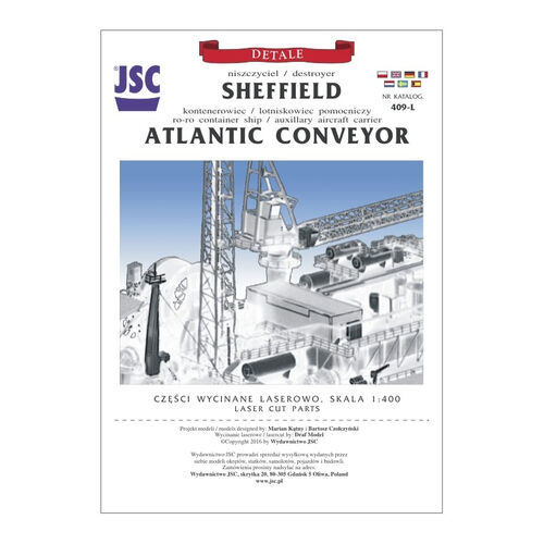 JSC 409-L Części Wycinane Laserowo Do Okrętów Atlantic Conveyor I Sheffield