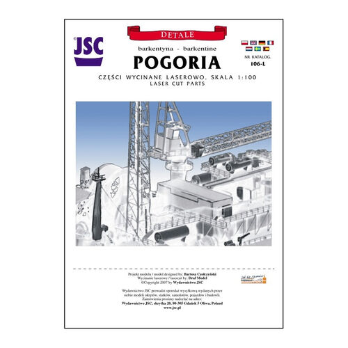 JSC 106-L Części Wycinane Laserowo Do Polskiej Barkentyny Pogoria
