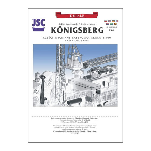 JSC 025-L Części Wycinane Lasrowo Do Krążownika Königsberg