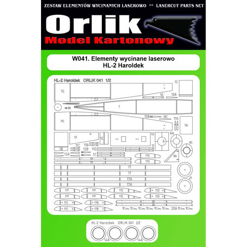 Orlik 041w Wręgi wycinane laserowo do modelu - HL-2 Haroldek