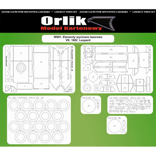 Orlik 091w Wręgi Wycinane Laserowo Do Modelu VK1602 Leopard