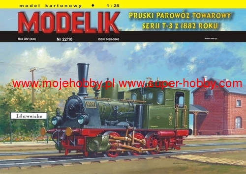 Modelik 22_10 T-3 pruski parowóz towarowy (normalnotorowy) z 1882 roku