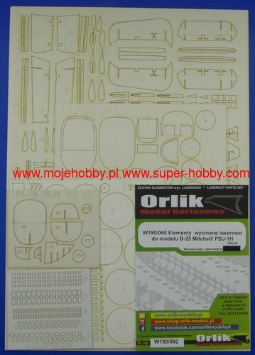 Orlik 190-060w B-25 Mitchell / PBJ-1h - Laser Cutting Frames And Wheels