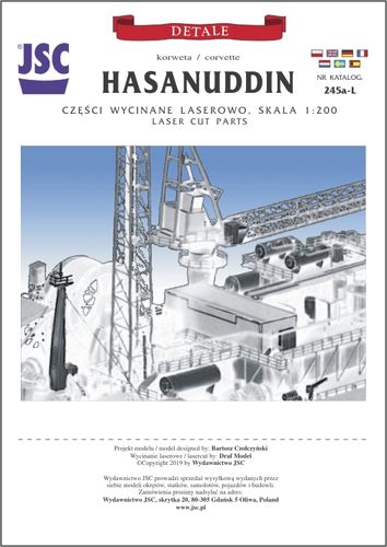 JSC 245a-l detale laserowe do korwety HASANUDDIN