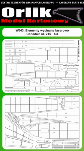 Orlik 043w Wręgi wycinane laserowo do modelu - Canadair Cl 215