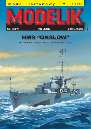 Modelik 04_05 British destroyer Type 0 HMS ONSLOW