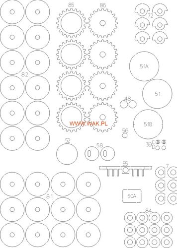 WAK LAS21E1 VK 4501 (P) / Tiger Porsche - laserowo wycięte części