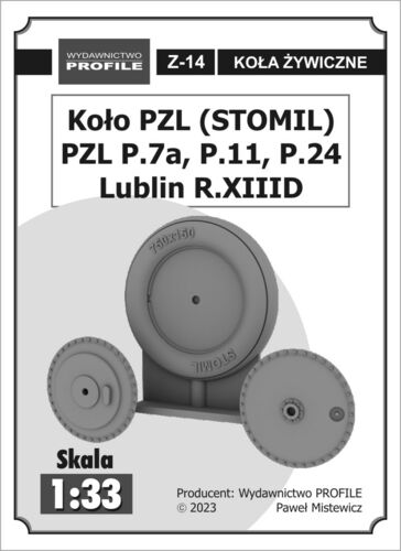 Kartonowa Kolekcja Z-14 Koła PZL z oponą Stomil