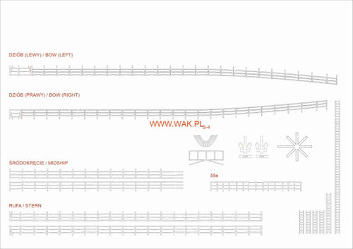 WAK REL1810 ORP Krakowiak / ORP Ślązak - Laser Cut Railings