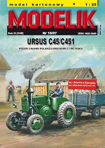 Modelik 10_07 Polish tractor Ursus C45/C451