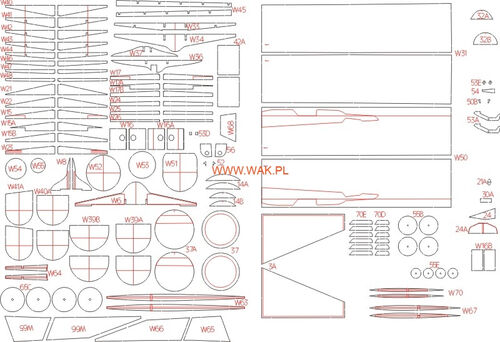 WAK LAS2406-2203-2010 MiG-29 (Fulcrum-C) - Laser Cut Parts