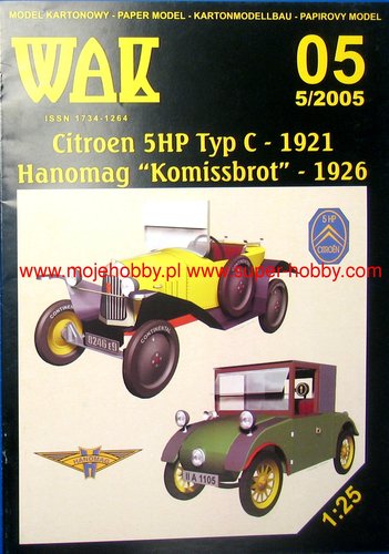 WAK 05-2005 Citroen 5HP Typ C 1921 and Hanomag Homissbrot 1926
