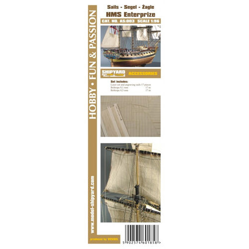 ShipYard AS003 HMS Enterprize - Sails