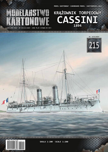 Modelarstwo kartonowe 215 Torpedo Cruiser Cassini 1894