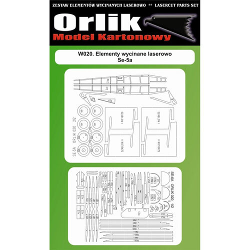 Orlik 020w Wręgi wycinane laserowo do modelu Se-5a