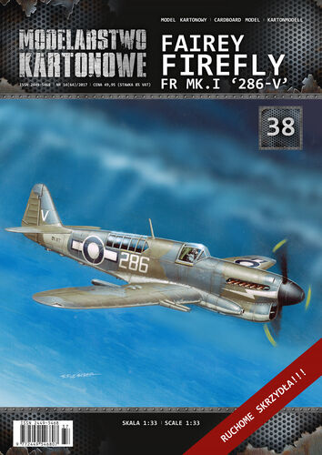 Modelarstwo kartonowe 038 Fairey Firefly FR Mk.I '286-V'