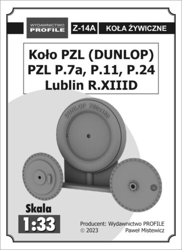 Kartonowa Kolekcja Z-14A Koła PZL z oponą Dunlop