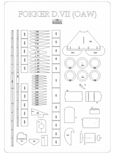 Answer MMM-11-2022-SZK Fokker D.VII (OAW) - Laser Cut Frames And Details