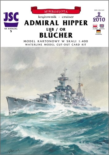 JSC 005 Niemiecki ciężki krążownik ADMIRAL HIPPER lub BLÜCHER