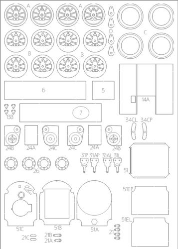 WAK LAS1802 Zestaw elementów wycietych laserowo do Bn2t Hutnik