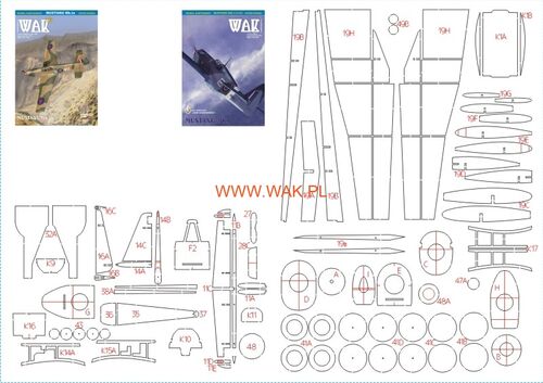 WAK LAS2009 Mustang Mk.I / Mk.Ia - laserowo wycięte elementy