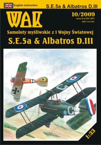 WAK 10-2009 Samoloty Myśliwskie z I Wojny Światowej S.E.5a and Albatros D.III