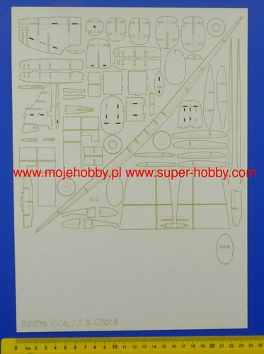 Haliński KA-3-4-2016-ac Supermarine Spitfire XVIe - English Fighter (Laser Cut Frames) (Set For 1 Model)
