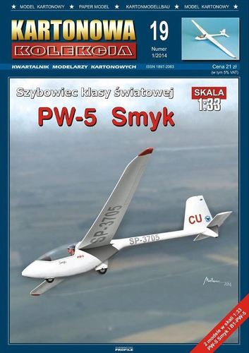 Kartonowa Kolekcja 19 Szybowiec klasy światowej PW-5 Smyk