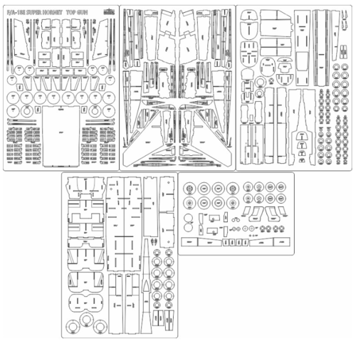 Answer ANG-234-SZK F/A-18E Super Hornet Top Gun - Laser Cut Frames