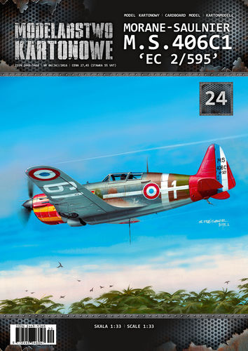 Modelarstwo kartonowe 024 M.S.406C1 'EC 2/595'