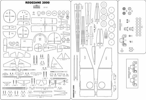 Answer MSM-038-SZK Reggiane Re.2000 (J-20) - Laser Cut Frames