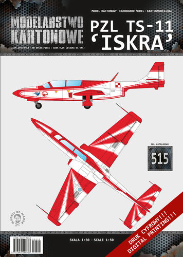 Modelarstwo kartonowe 515 PZL TS-11 'Iskra'