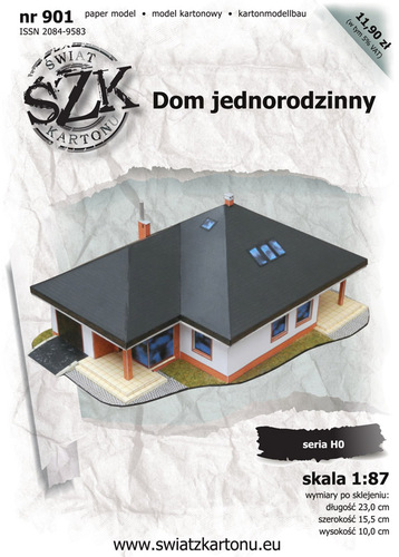 Świat z kartonu 901 Dom jednorodzinny