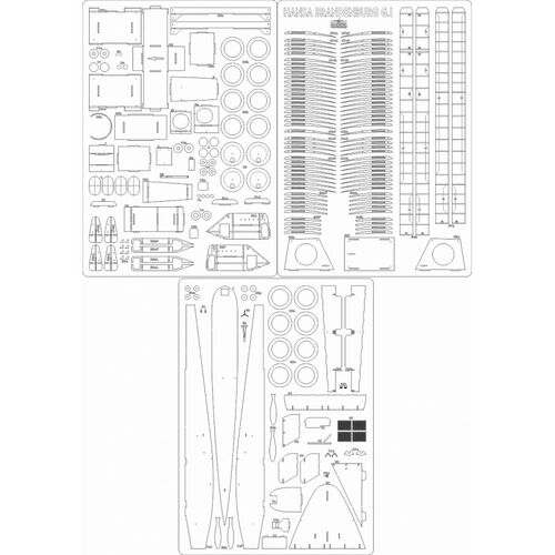 Answer ANG-212-SZK Hansa Brandenburg G.I - Laser Cut Frames