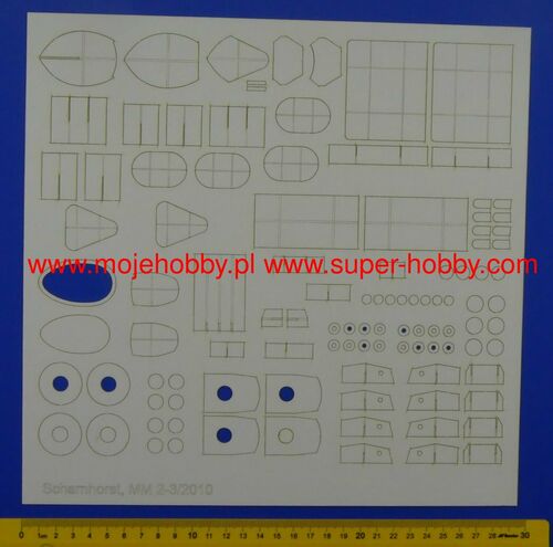 Haliński MM-2-3-2010-ac Scharnhorst - German Battleship (Laser Cut Frames)