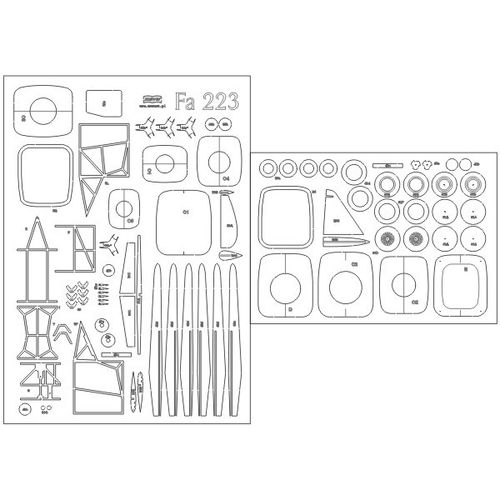 Answer MMM-01-2015-SZK Focke-Achgelis Fa 223 - Laser Cut Frames