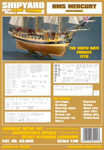 ShipYard AS050 HMS Mercury - Lasercut Detail Set