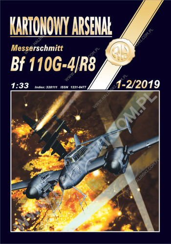 Haliński KA-SET-1-2-2019 Messerschmitt Bf 110G-4/R8 - German Night Fighter (Model With Laser Cut Frames)