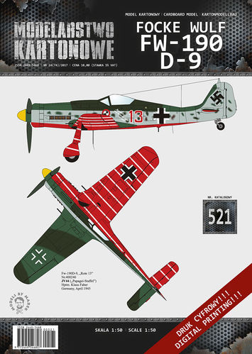 Modelarstwo kartonowe 521 Focke Wulf FW-190 D-9