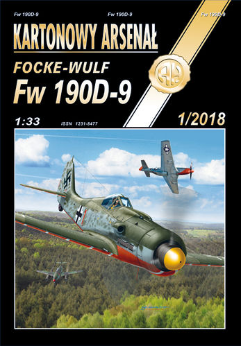 Haliński KA-SET-1-2018 Focke-Wulf Fw 190D-9 - German Fighter (Model With Laser Cut Frames)