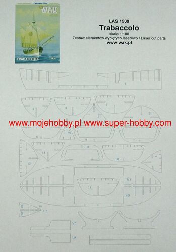 WAK LAS1509 Trabaccolo - laserowo wycięte części