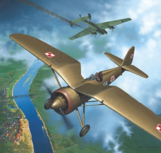 Haliński KA-SET-NUM-SPEC PZL P.11c - Polish Fighter (Model With Laser Cut Frames)