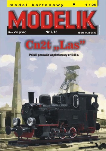 Modelik 07_13 Cn2t LAS - Polski parowóz wąskotorowy z 1948 roku